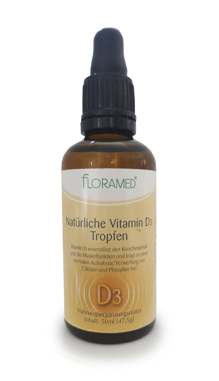 Natürliche Vitamine D3 Tropfen | fLORAMED-Onlineshop